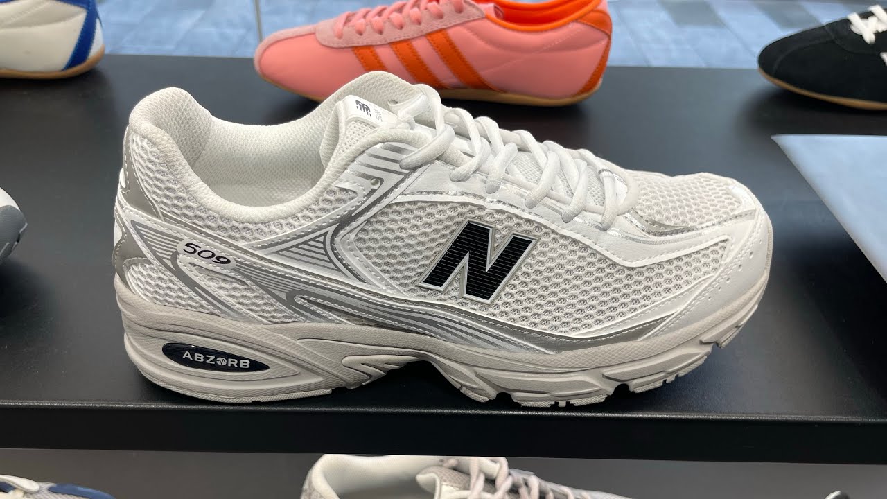New Balance 509 (White/ Silver Metallic) - Style Code: U509WS - YouTube