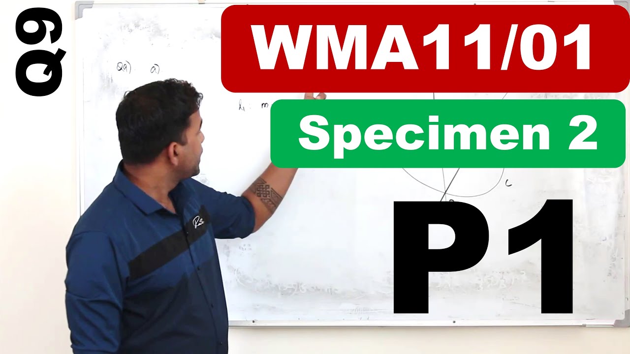 Specimen 2/P1 | WMA11/01 | Q.No.9 | Circles & straight lines | IAL ...