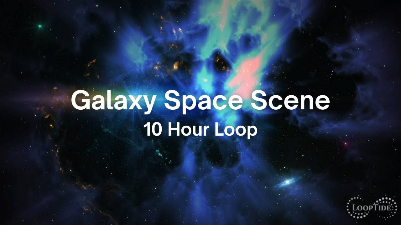 10 Hour Galaxy Space Loop | Cosmic Stars & Nebula Background in HD ...