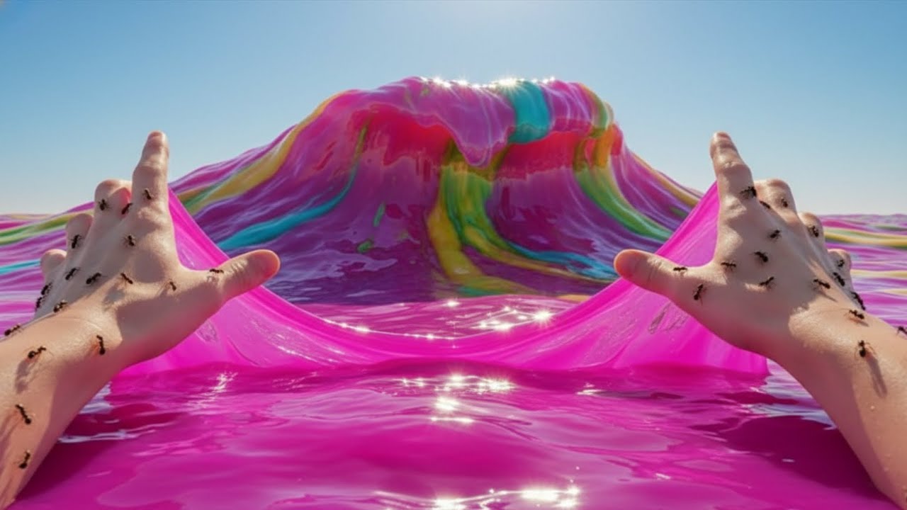 Which Ocean Would You Swim In? 🌊 Colorful Slime Wave Close-Up ASMR ...