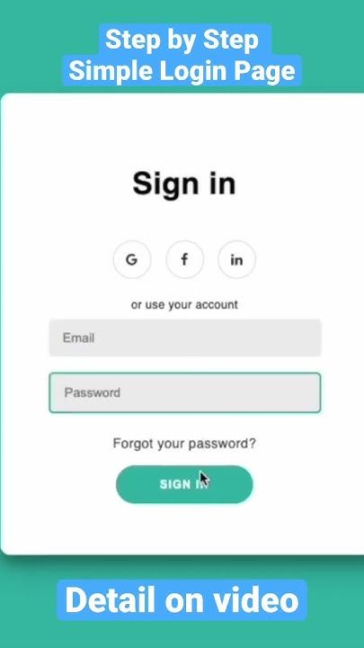 Step by step simple login page | Coding Bareng #css #shorts #coding # ...