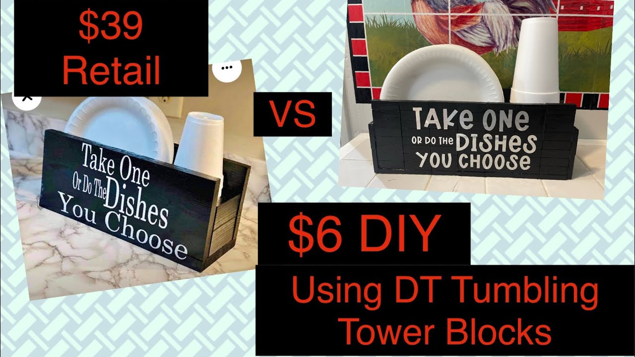 DT Tumbling Tower Paper Plate Holder DIY - YouTube