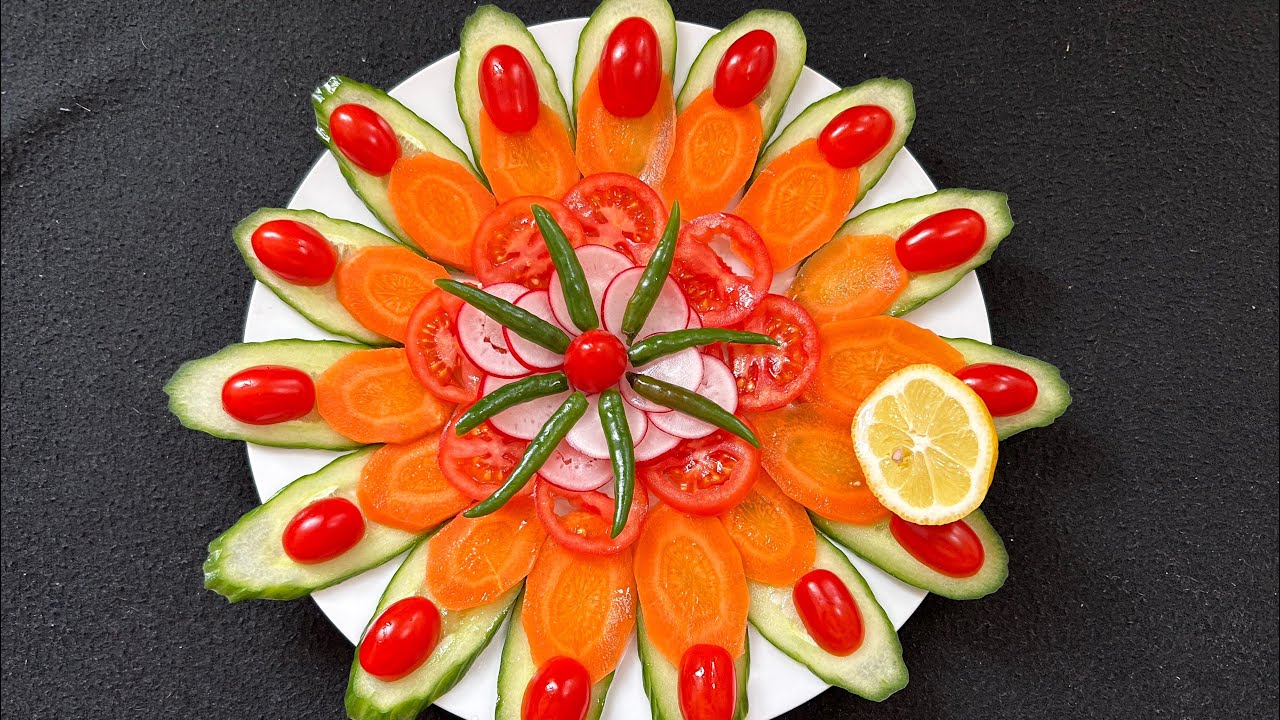 Vegetable salad platter/salad decoration/Festival salad platter /easy ...