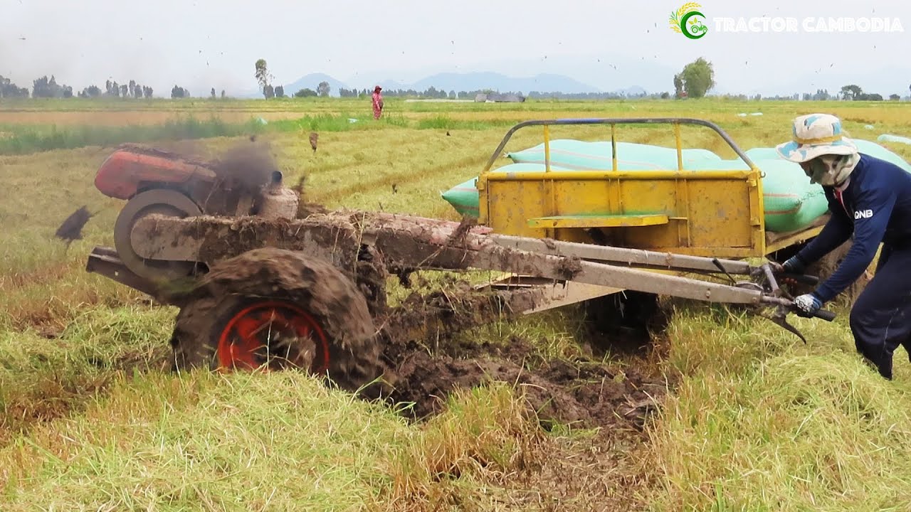 គោយន្តដឹកស្រូវ Cool and powerful agricultural machines | Tractor ...