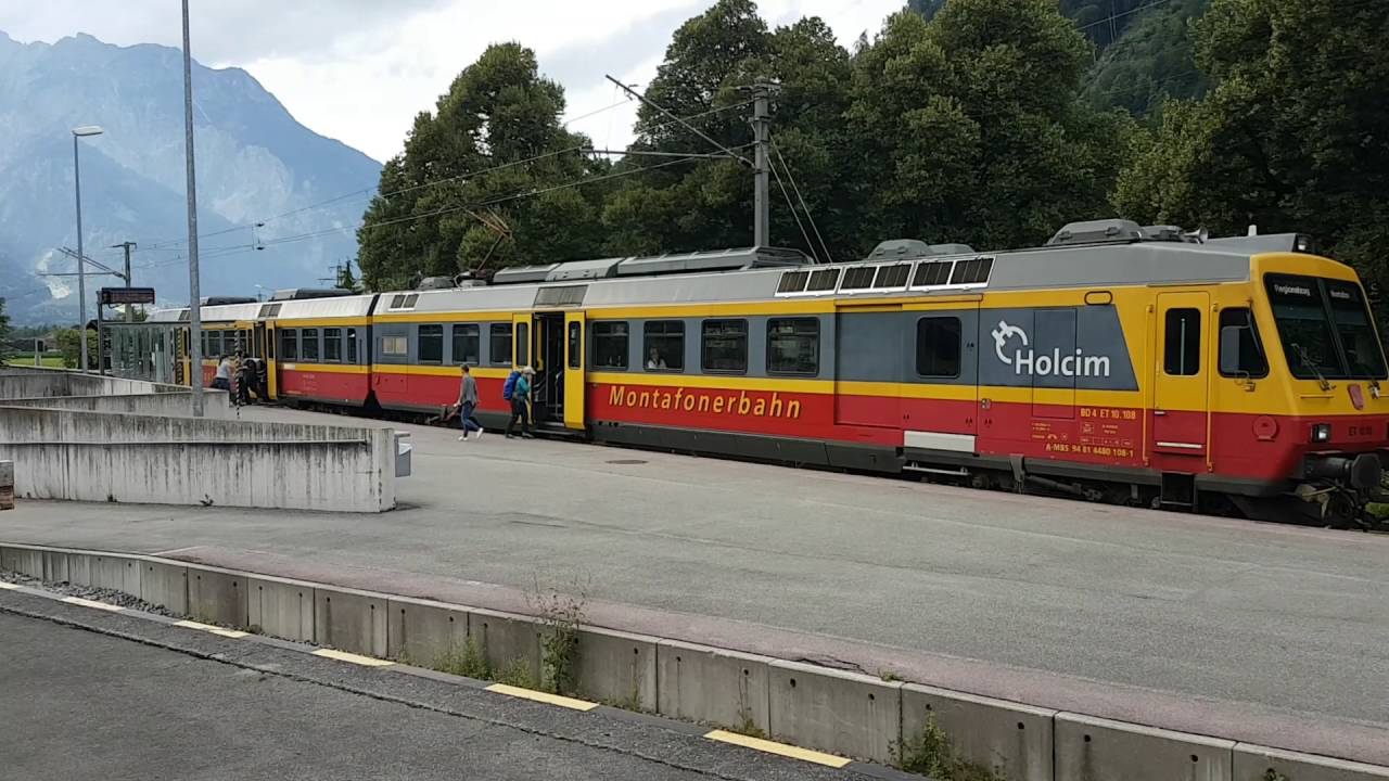 Station Tschagguns - Trein MBS van Schruns naar Bludenz - YouTube