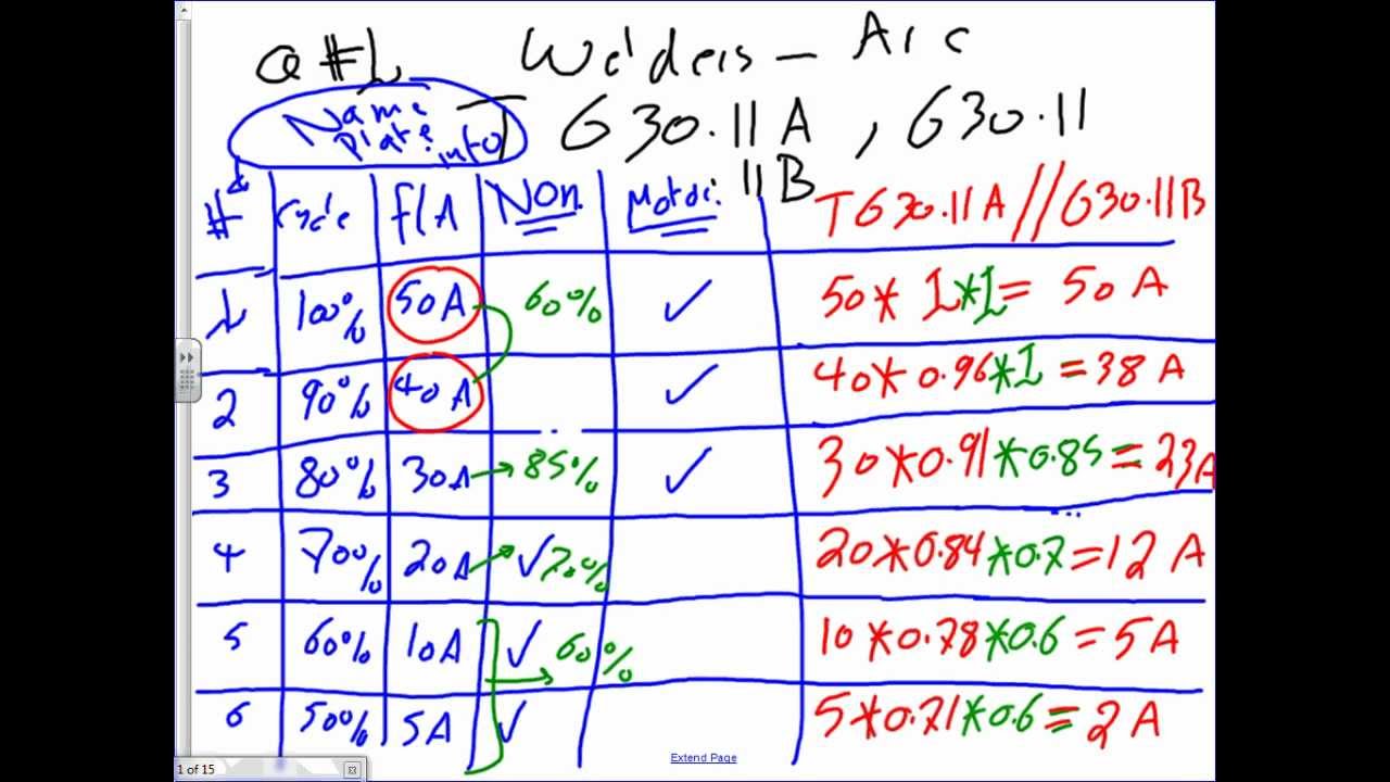 Electrical Load Calculation Welders 10 11 12 - YouTube