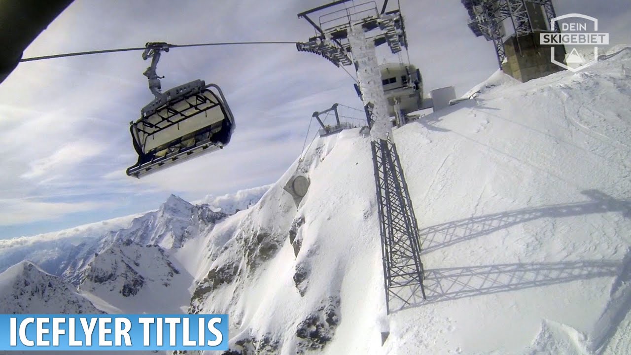 Sesselbahn Iceflyer am Titlis - YouTube