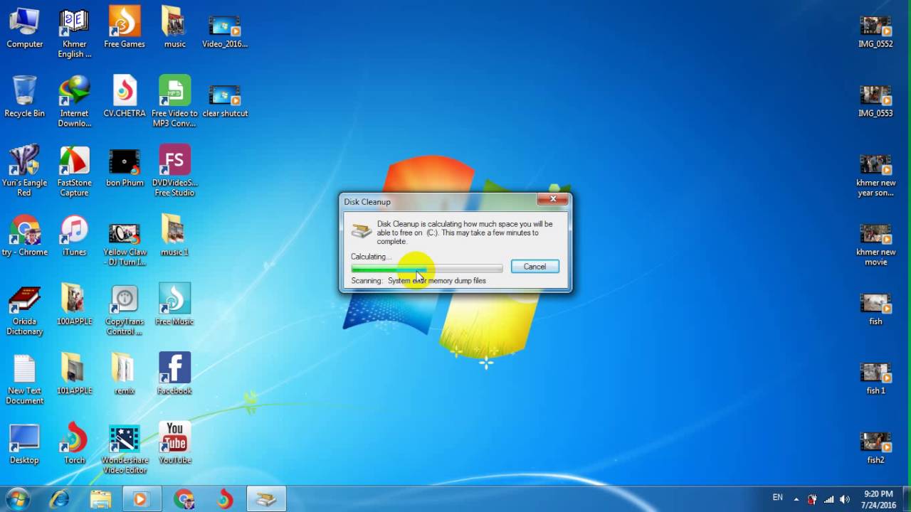 how to disk cleanup windows 7.8.1,10 - YouTube