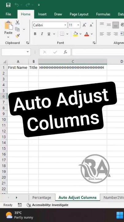 Automatic Adjust Cell Columns width ll Auto Adjust Columns in Excel ll Bivash Academy - YouTube