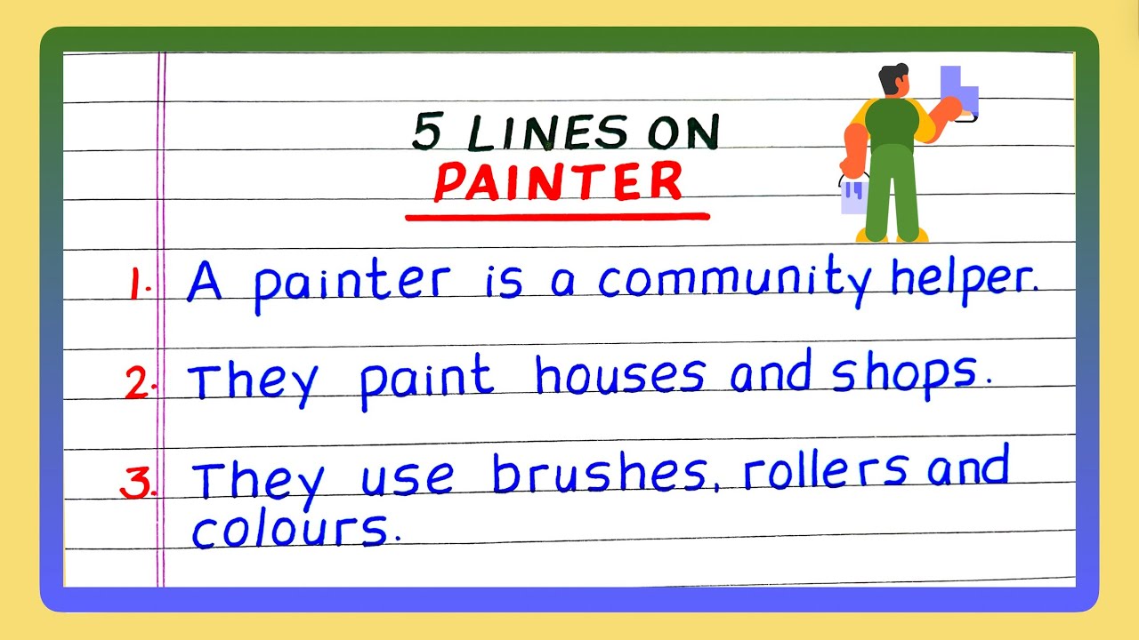 Few Lines about Painter | Five Lines on Painter | 5 Lines about Painter ...