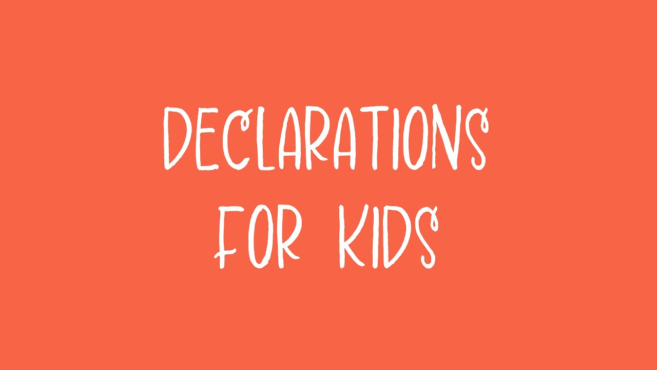 Declarations for Kids! | April Osteen Simons - YouTube