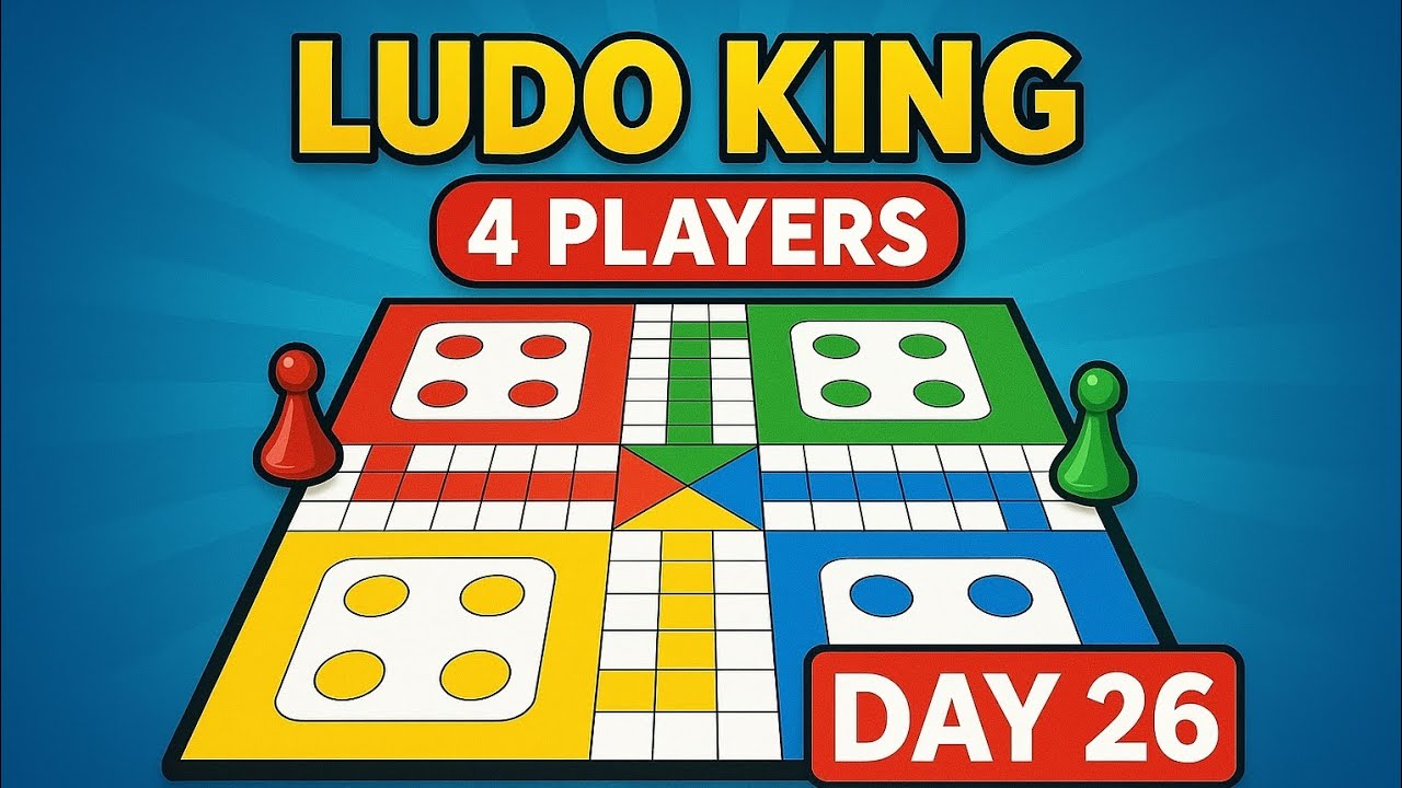 Ludo King How to win ludo king video || 4 player ludo king video|| Day ...