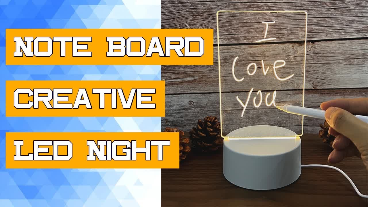 Note Board Creative Led Night Light USB Message Board Holiday Light ...