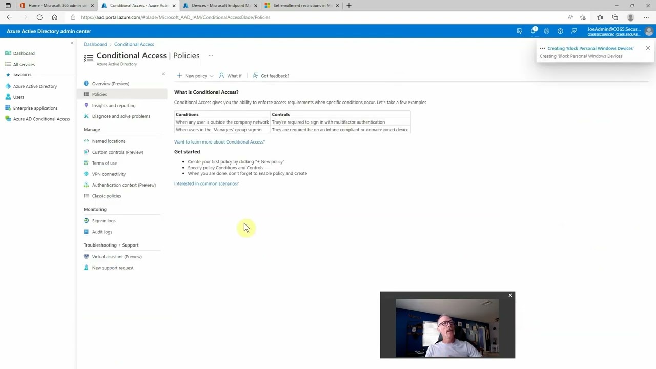 Blocking Personal Windows Devices in Azure AD - YouTube