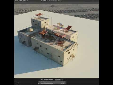 Geo- Nodes: Procedural desert buildings in Blender #shorts #blender #3d - YouTube