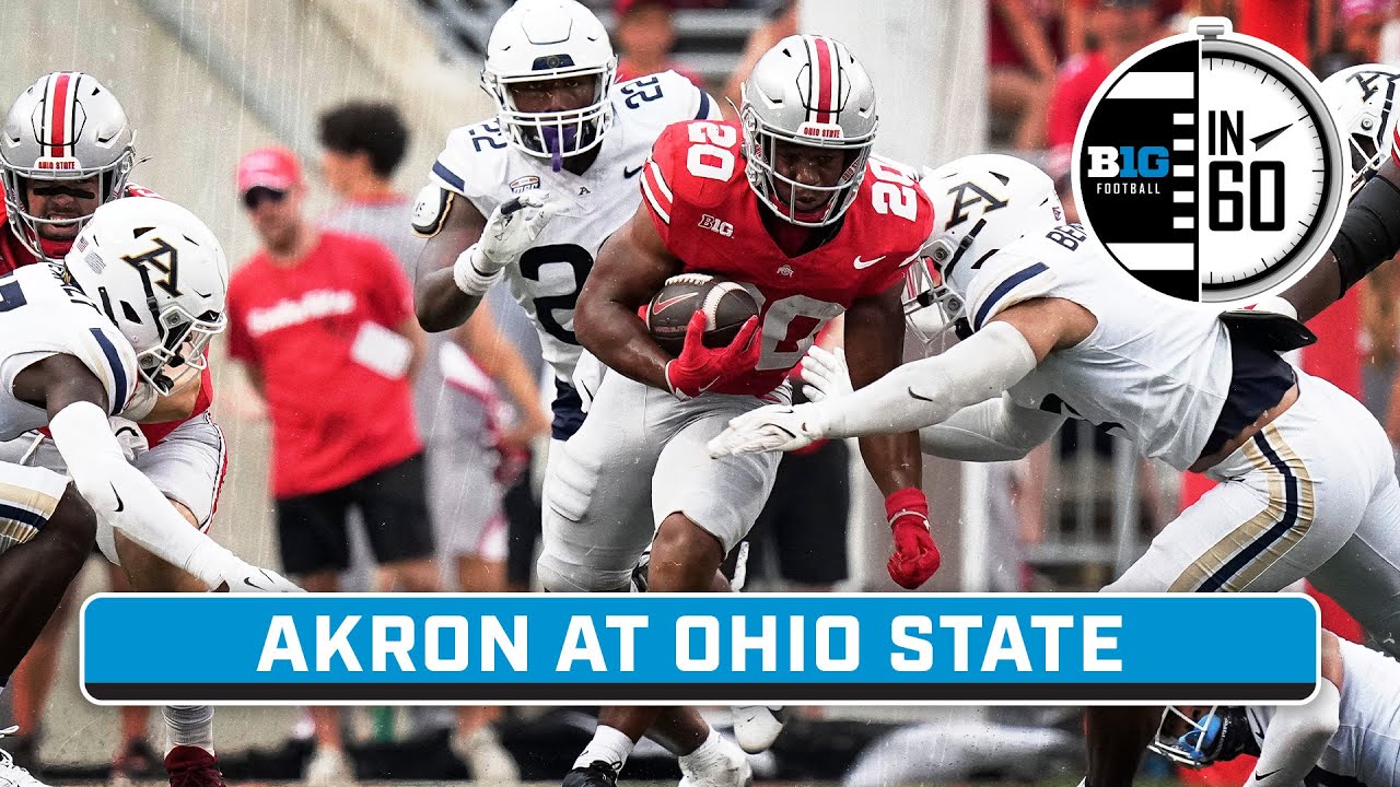 Akron at Ohio State | Sept. 1, 2024 | B1G Football in 60 - YouTube