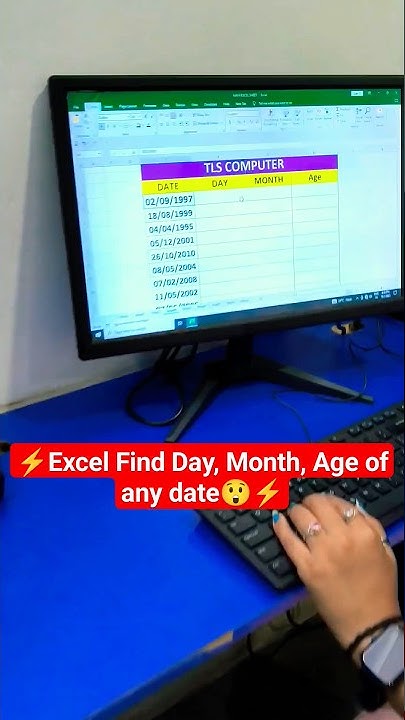 Excel Find Day, Month and Age of any date 😲🔥 #computer #excel #exceltips #viral - YouTube