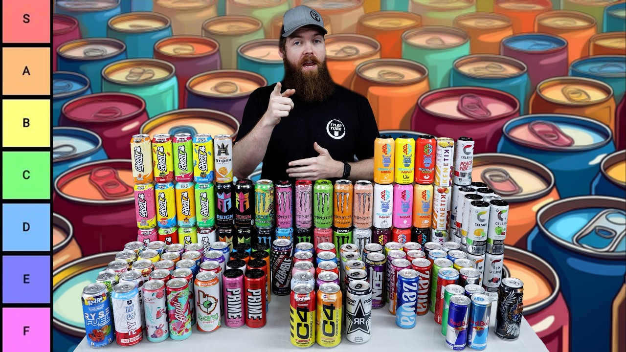 I Tried EVERY Energy Drink | Tier List - YouTube