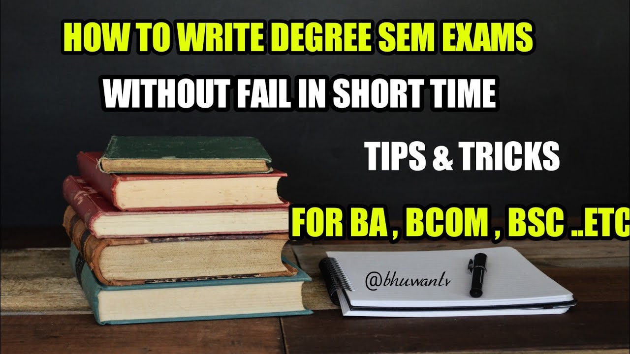 How to write degree semester exams|tips and tricks for degree semester ...