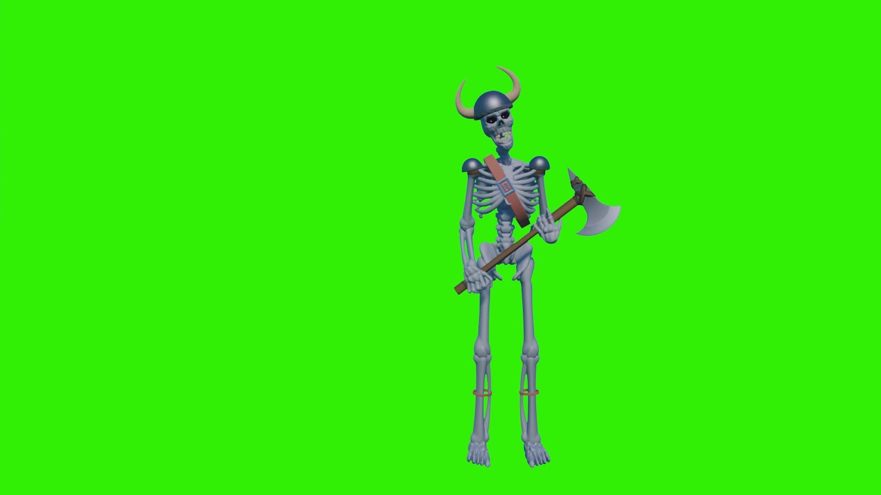 Evil Skeleton Guard FREE Greenscreen Halloween/ Fantasy VFX - YouTube