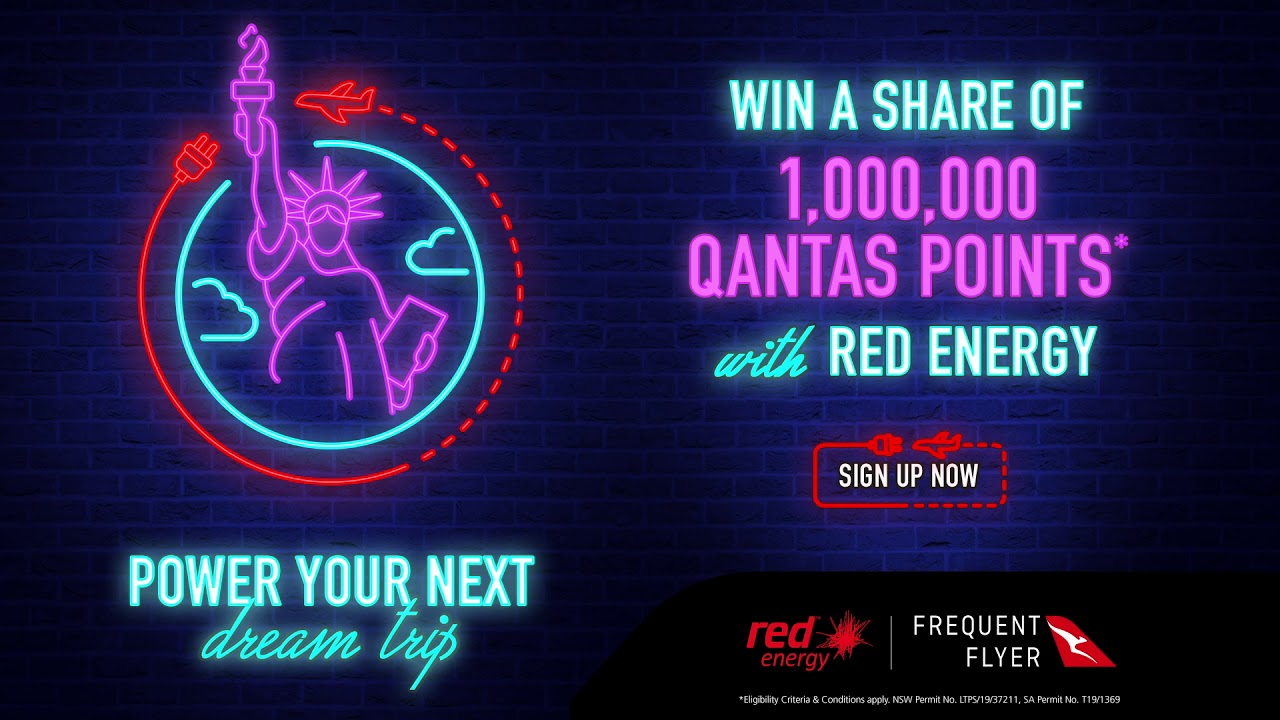 WIN a share of 1 MILLION Qantas Points with Red Energy - YouTube