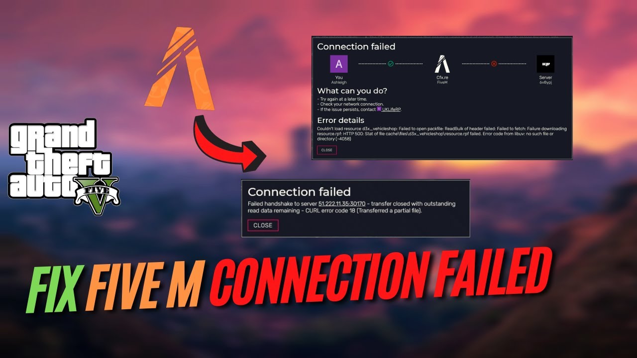 Fivem Connection Failed With Error Code How To Fix It Games Manuals