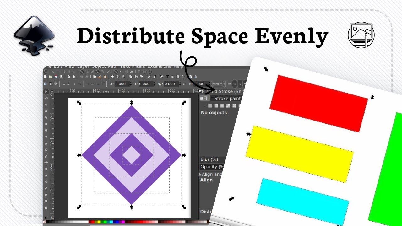 How to align objects in inkscape (Edge Snap) - YouTube