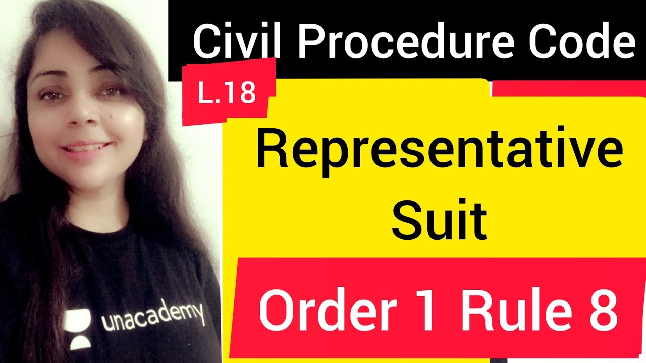 Representative Suit | Order I Rule 8 #order1rule8cpc #cpclecture # ...