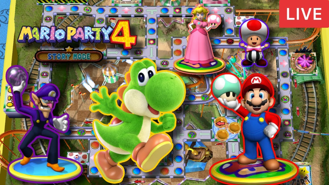 Mario Party 4 Live Stream Story Mode All Characters Playthrough Part 4 ...