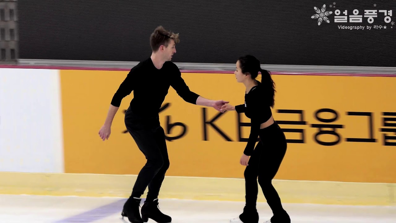 Yura MIN & Daniel EATON 민유라 & 다니엘 이튼 @ 2019년 피겨 랭킹대회 공식연습 2일차 17조 아이스댄스 ...