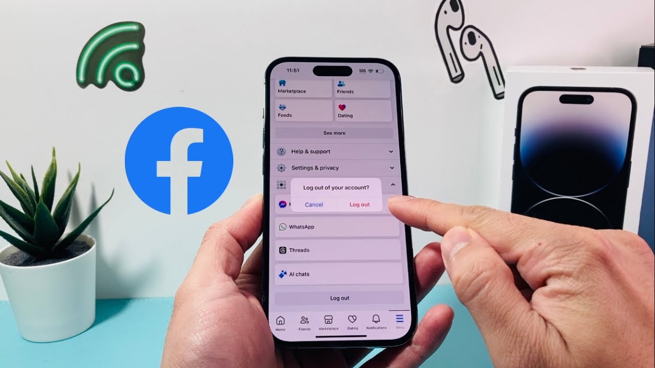 How to Logout from Facebook App (2024) - YouTube