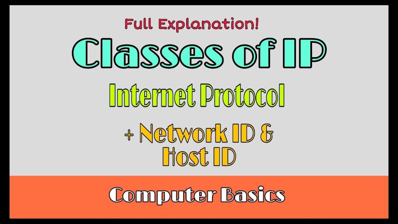 Classes of IP (Internet Protocol) || Host ID & Network ID || Networking ...