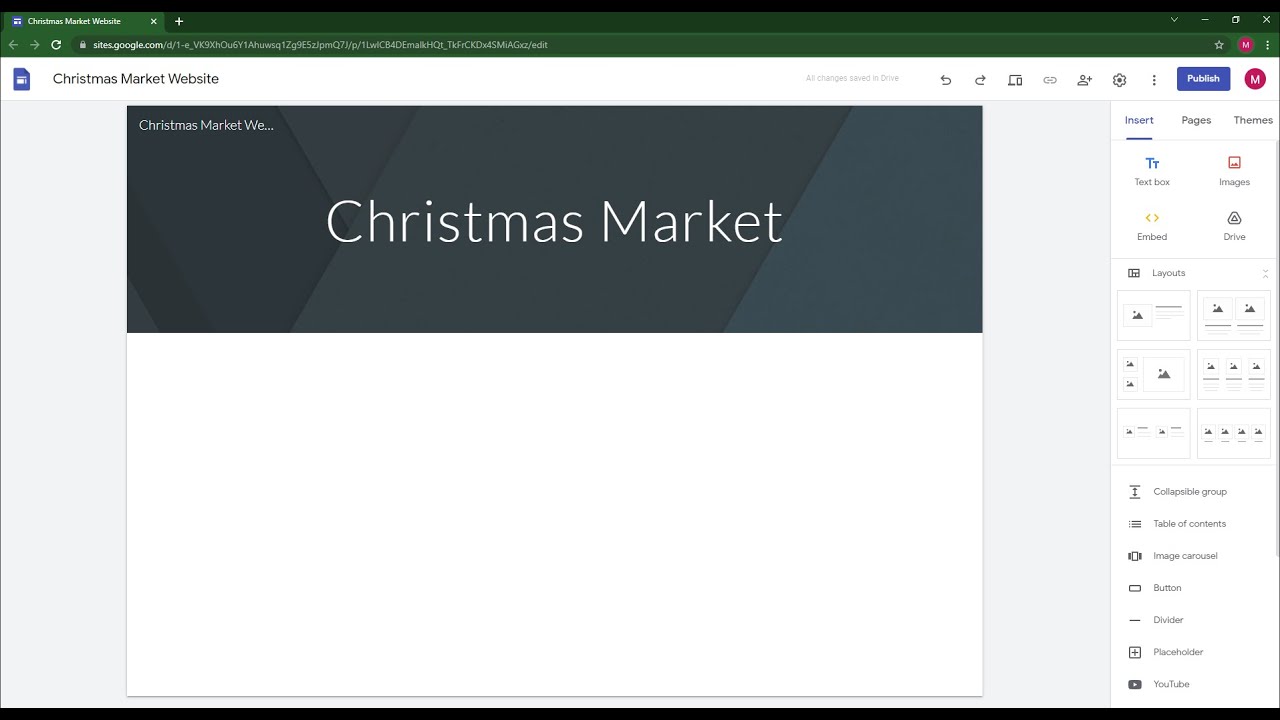 Google Sites - Changing your banner and background images - YouTube