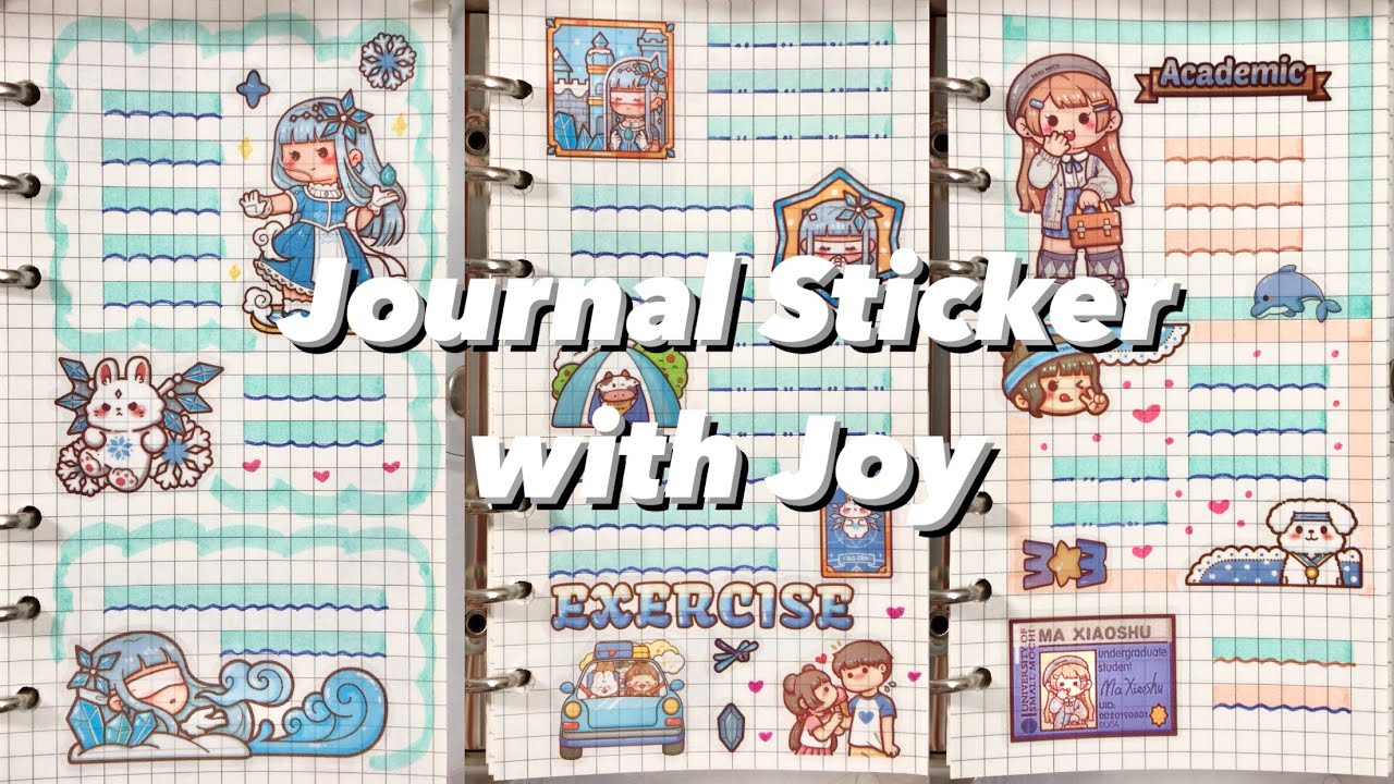 Relax Full Three Journal Sticker with Joy Mini Journal A6 Masuk Sticker ...