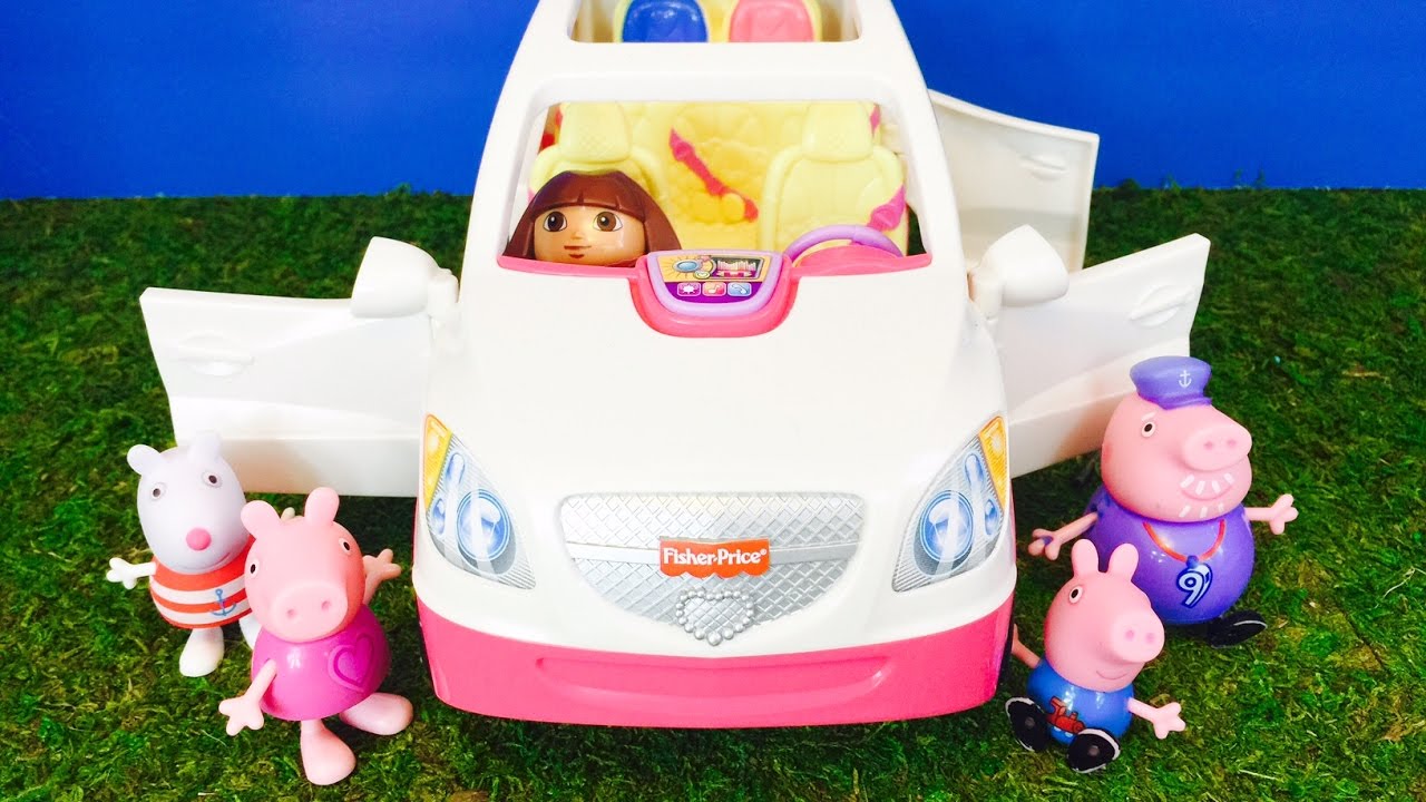 PEPPA Pig and DORA The EXPLORER Ride Musical Fisher Price SUV TOY ...