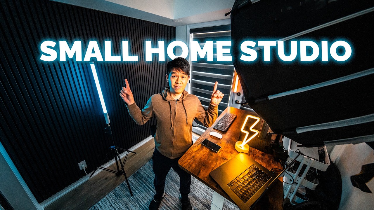 How I Built My YouTube Studio in a TINY SPACE - Studio Tour - YouTube