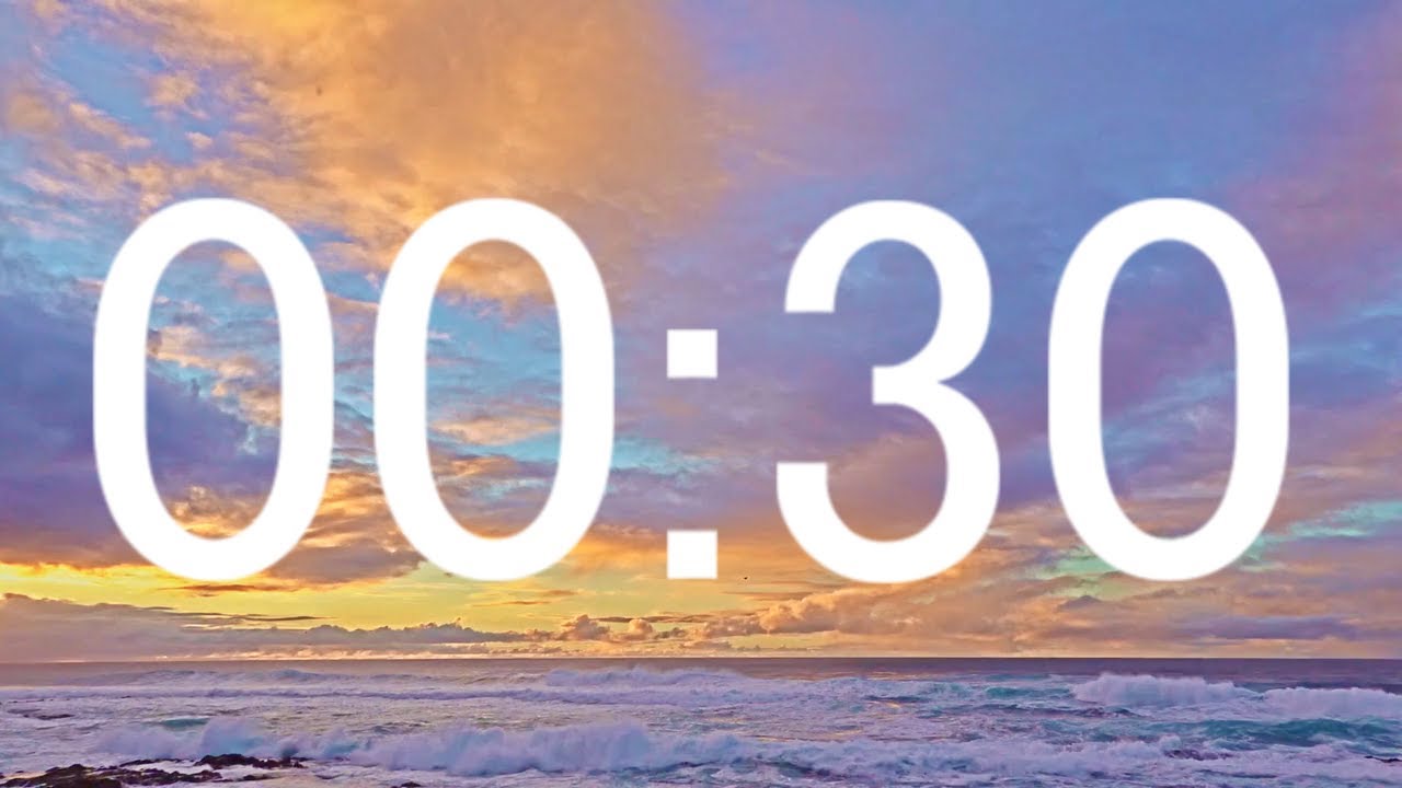 30 Second Countdown Timer & Alarm [for work/study] - YouTube