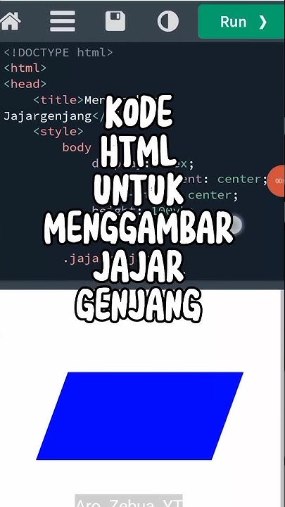 Kode HTML Untuk Membuat Gambar Jajar Genjang #arozebuayt #programming #reels - YouTube