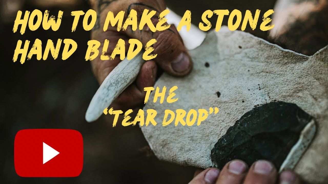 How To Make A Stone Blade - The Teardrop Stone Blade - YouTube