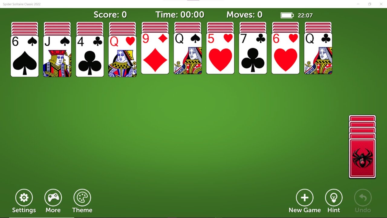 July 22, 2024 Spider Solitaire Classic 2022 - YouTube