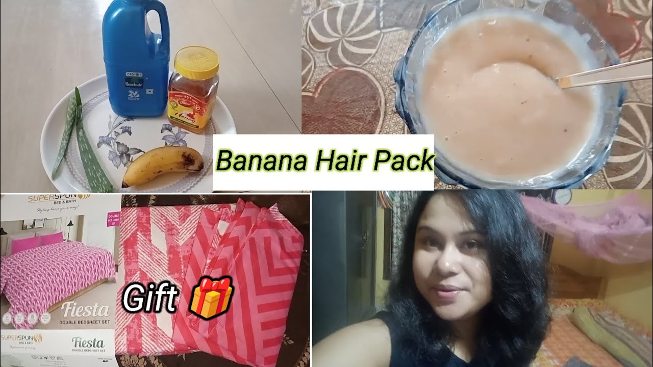 DIY: Banana Hair Mask For Soft And Silky Hair //Natural Hair Mask//Gift ...