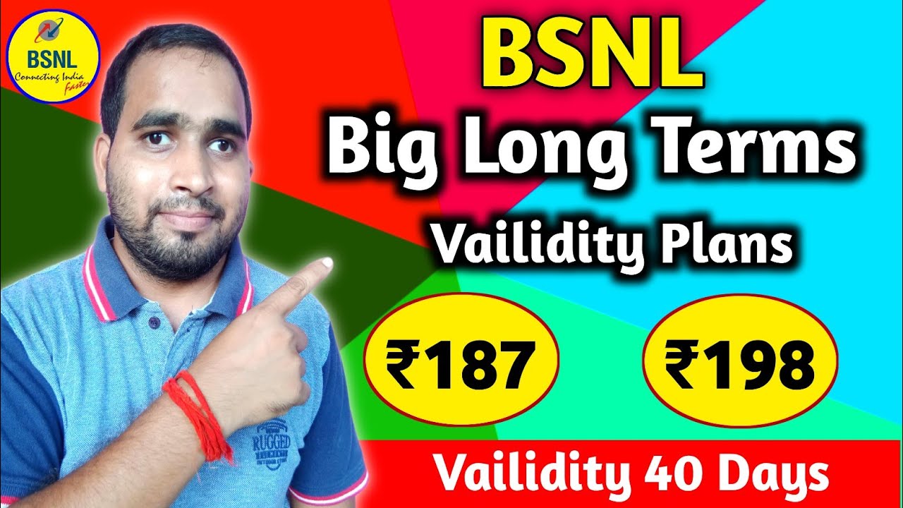 BSNL ₹187 & ₹198 Plan Details || BSNL 4G Vailidity Recharge Plans || BSNL Recharge Plans || Bsnl ...