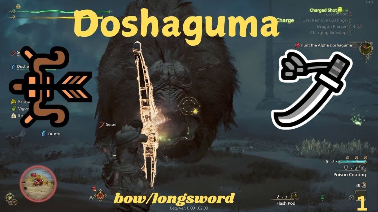 Monster Hunter Wilds open beta test 2 (Doshaguma hunt) NO COMMENTARY ...