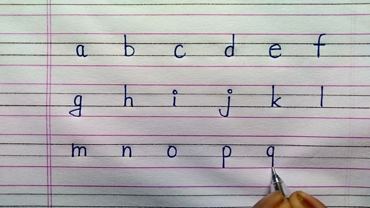 Small Letters.abcd. four line note book me abcd kaise likhe. abcd kaise ...