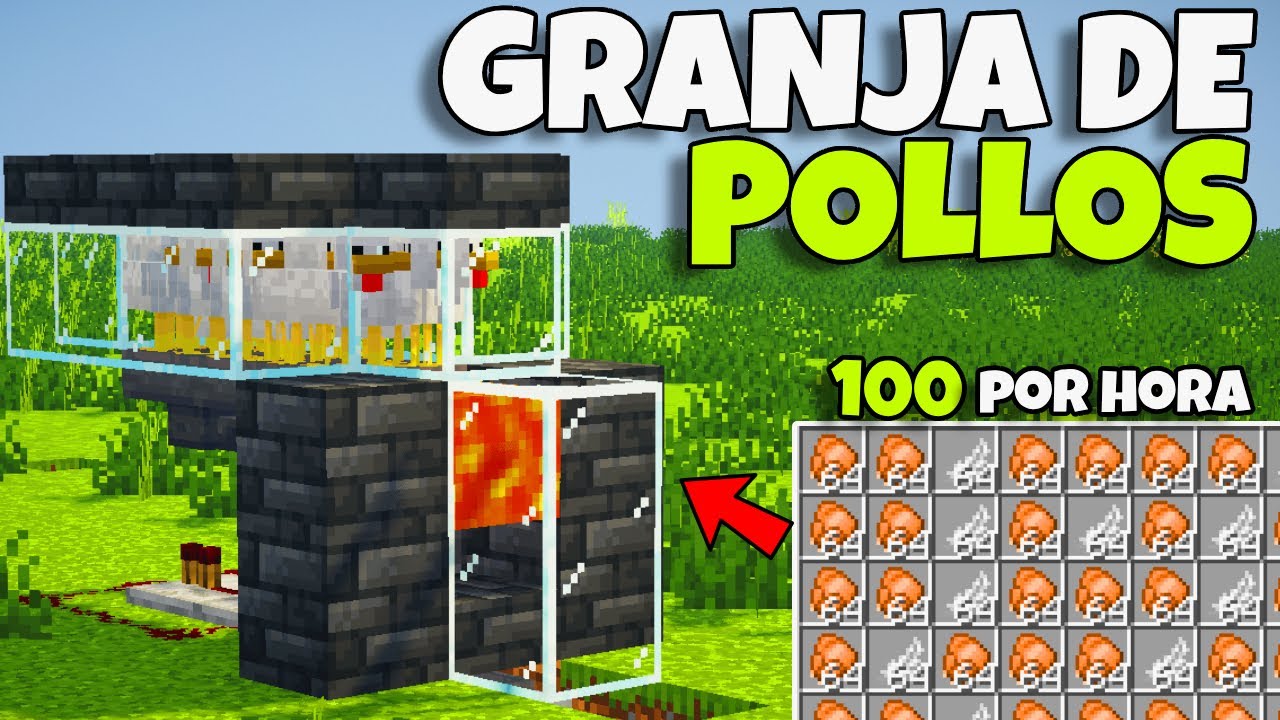Granja de Pollos 100% Automática Facil y Sencilla Para MINECRAFT JAVA Y ...
