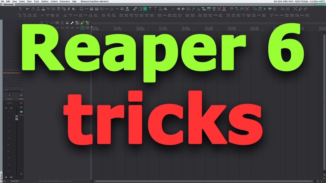 Reaper 6 tricks: Split items at timeline grid and shuffle - YouTube