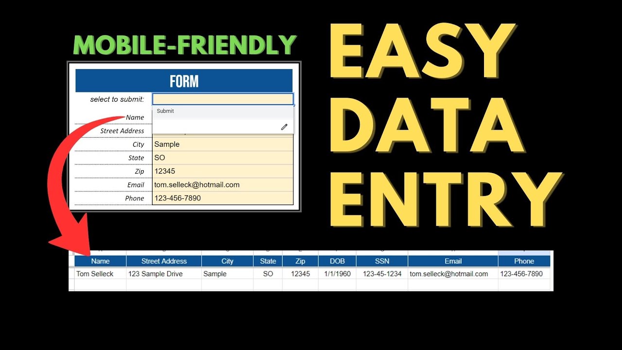Data Entry on Your Phone (Google Sheets) - YouTube