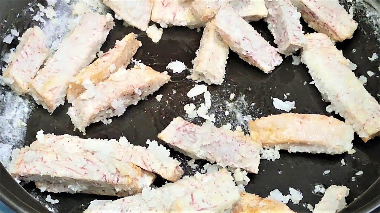 Deep Fried Taro with Caramel Sugar Recipe - YouTube