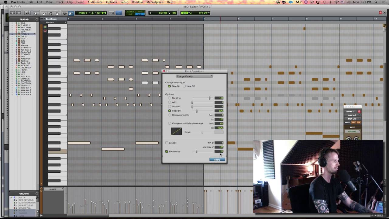 Pro Tools Tutorial: How to Randomize Velocity and Timing with Key ...