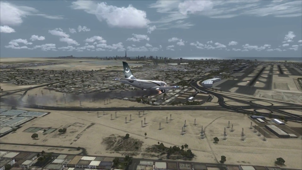 PIA Airbus A310 Crash at Dubai Airport - YouTube